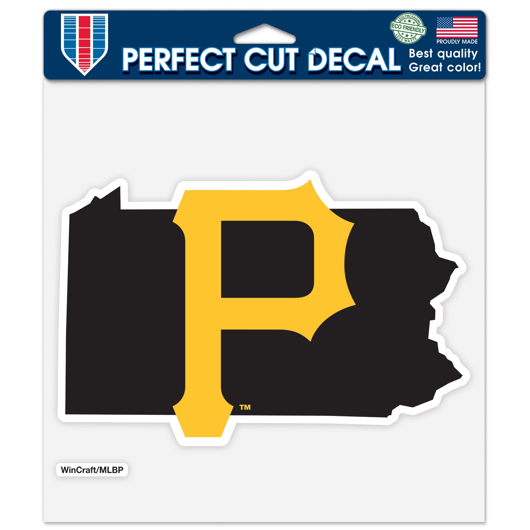 Pittsburgh Pirates Font Wincraft Pittsburgh Pirates State Shape Decal
